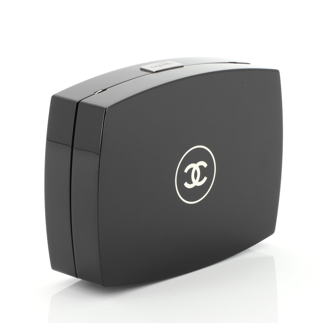 Chanel Compact Powder Minaudiere Plexiglass Black 422263