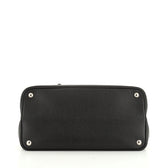 Prada Half Flap Double Turn Lock Satchel Saffiano Leather Large Black ...