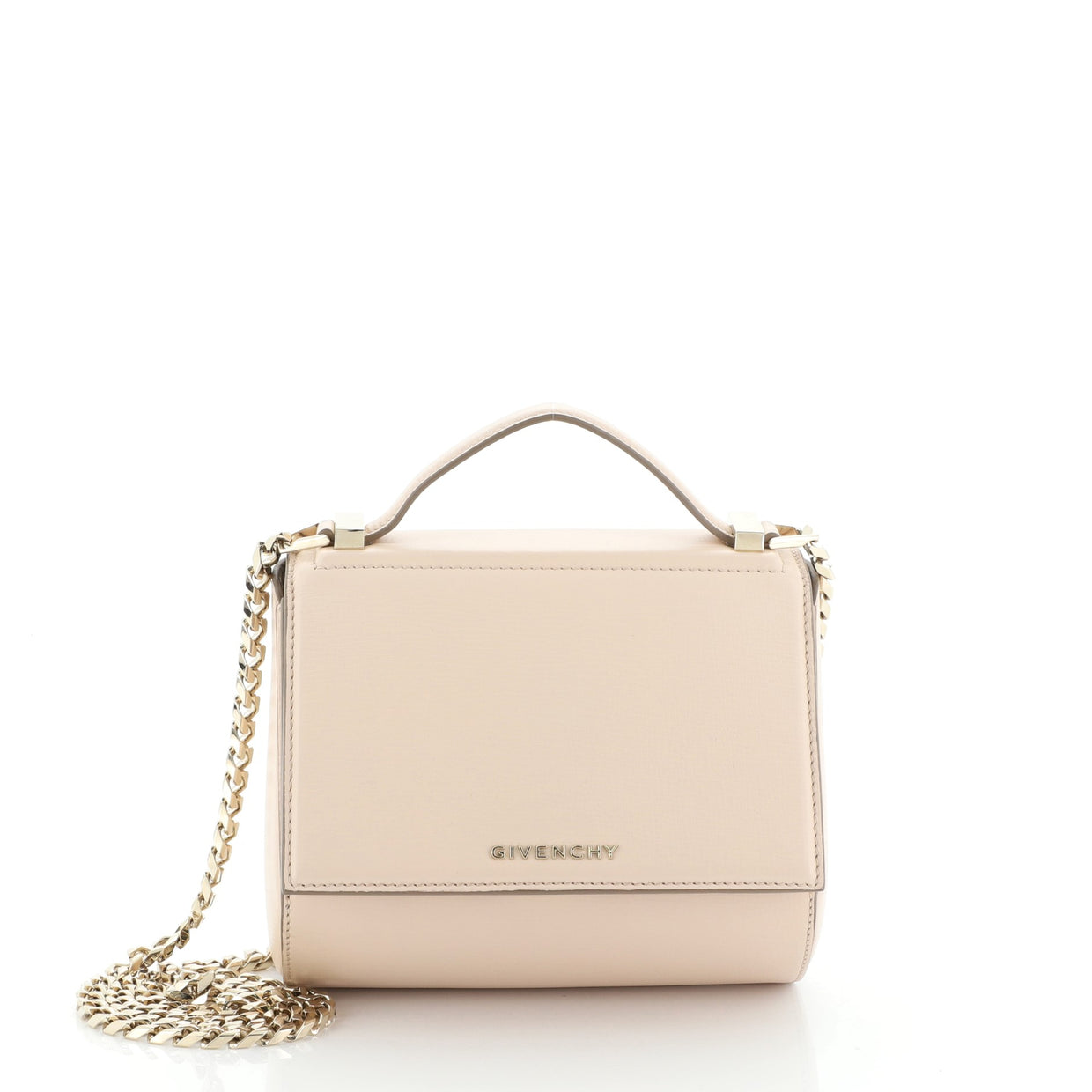 Givenchy Chain Pandora Box Bag Leather Mini Neutral 519762