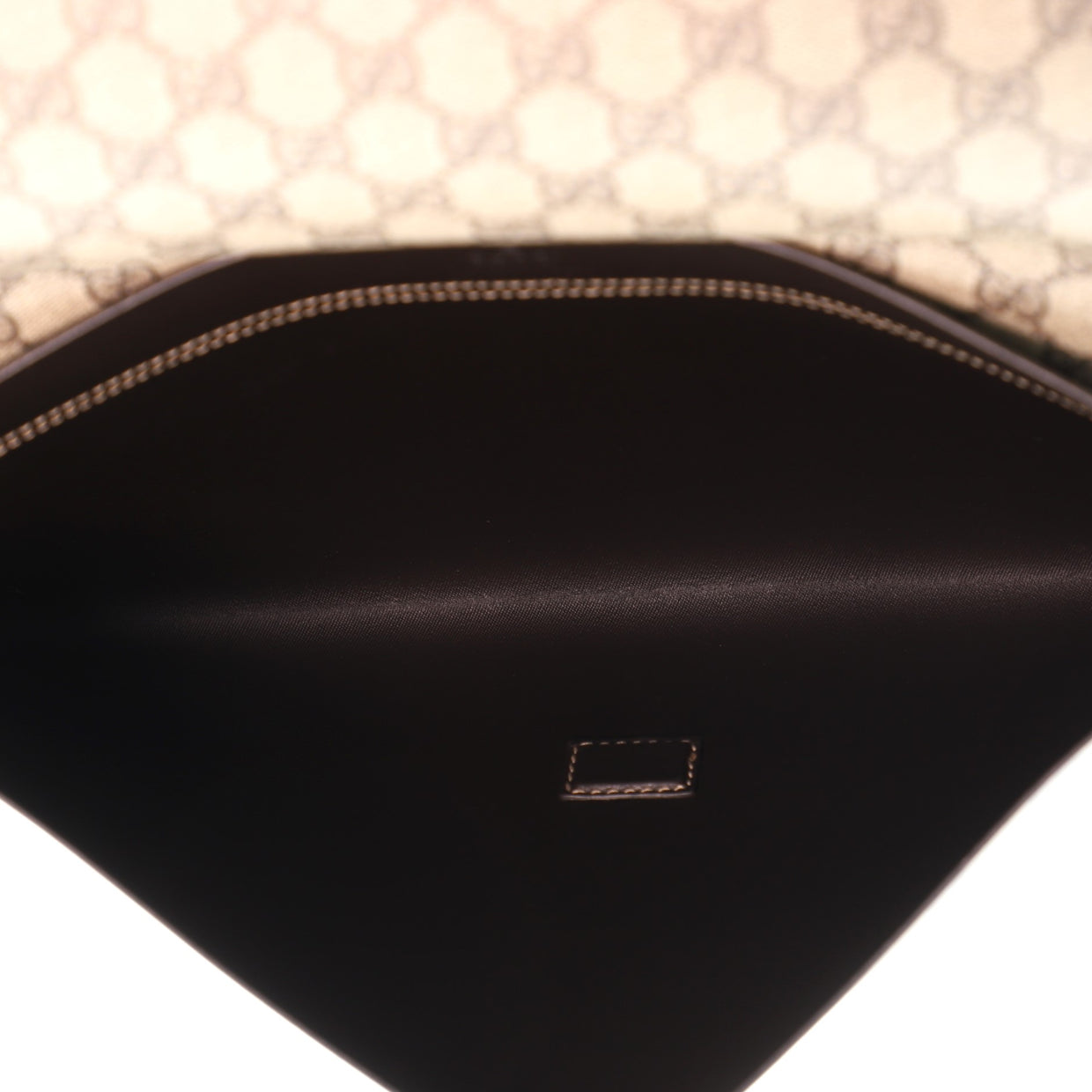 Gucci Envelope Clutch GG Canvas and Leather Large Clear 5639763