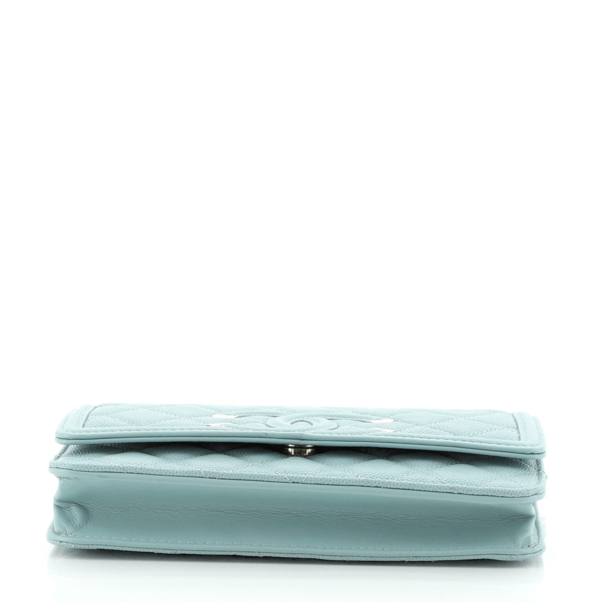 Chanel Filigree Wallet on Chain Quilted Caviar Blue 59393429
