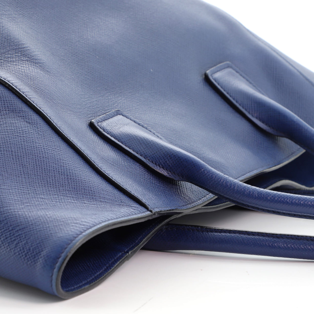 Prada Front Pocket Convertible Tote Saffiano Leather Blue 60534140