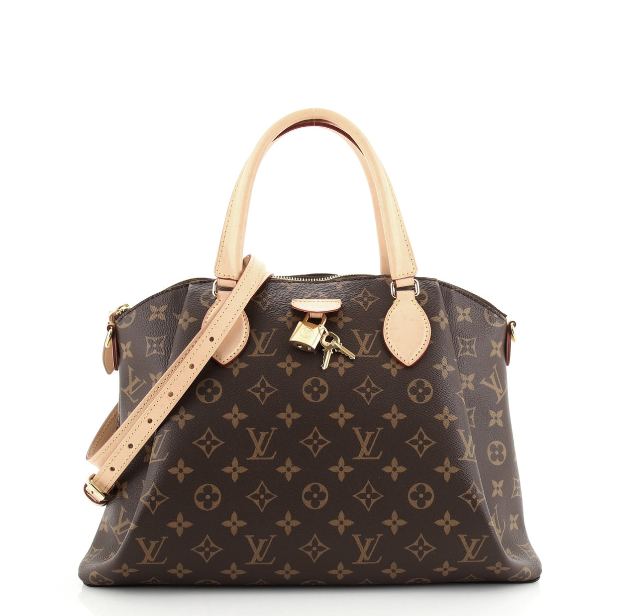Louis Vuitton Rivoli Handbag Monogram Canvas MM Brown 821861
