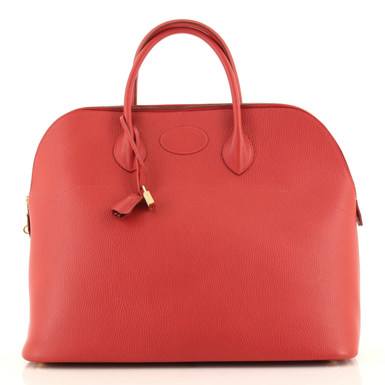 Hermes Bolide Bag Canvas with Leather 45 Red 8377754