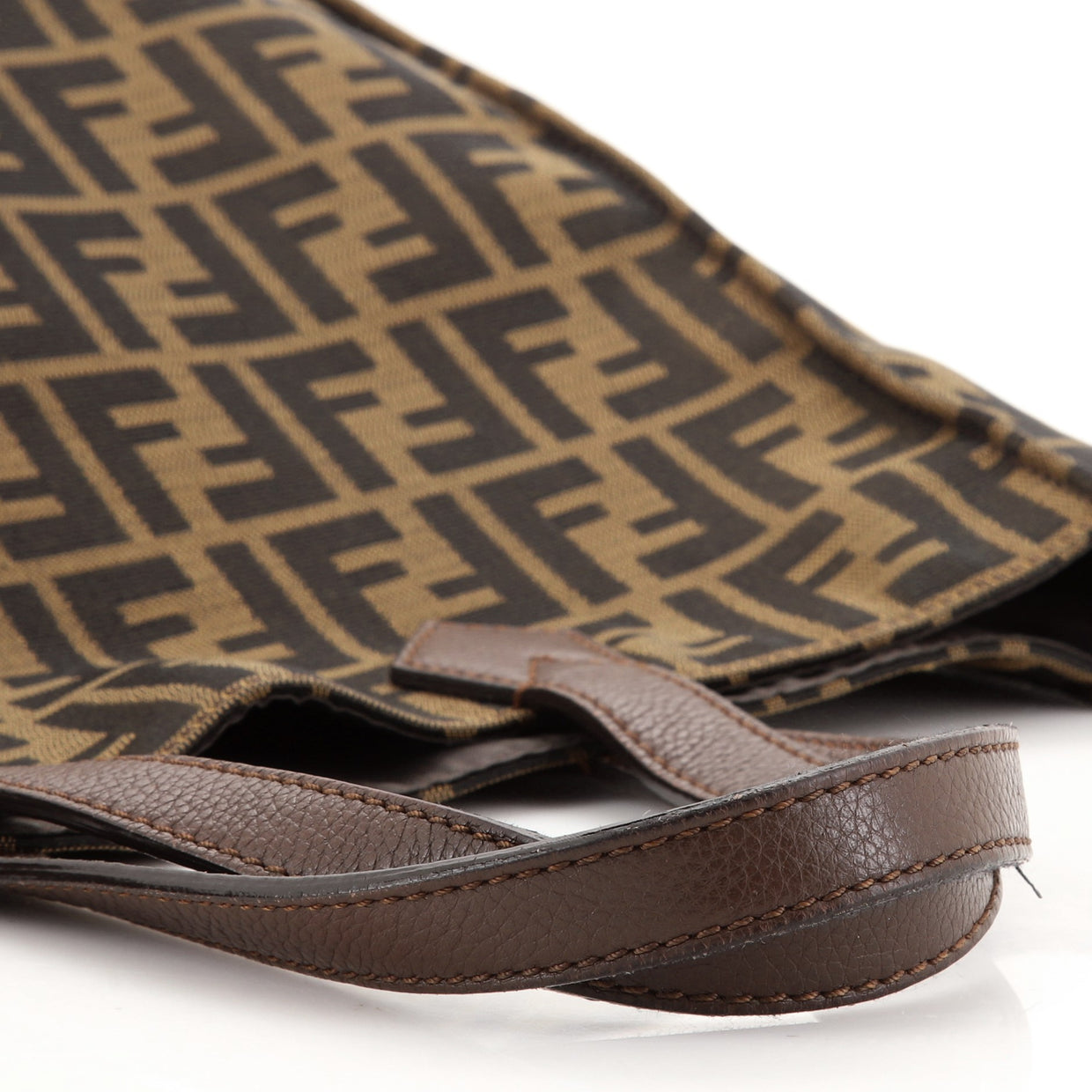 Fendi Open Shopping Tote Zucca Canvas Tall Brown 910041